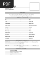 Biodata | PDF | Tagalog Language | Philippines