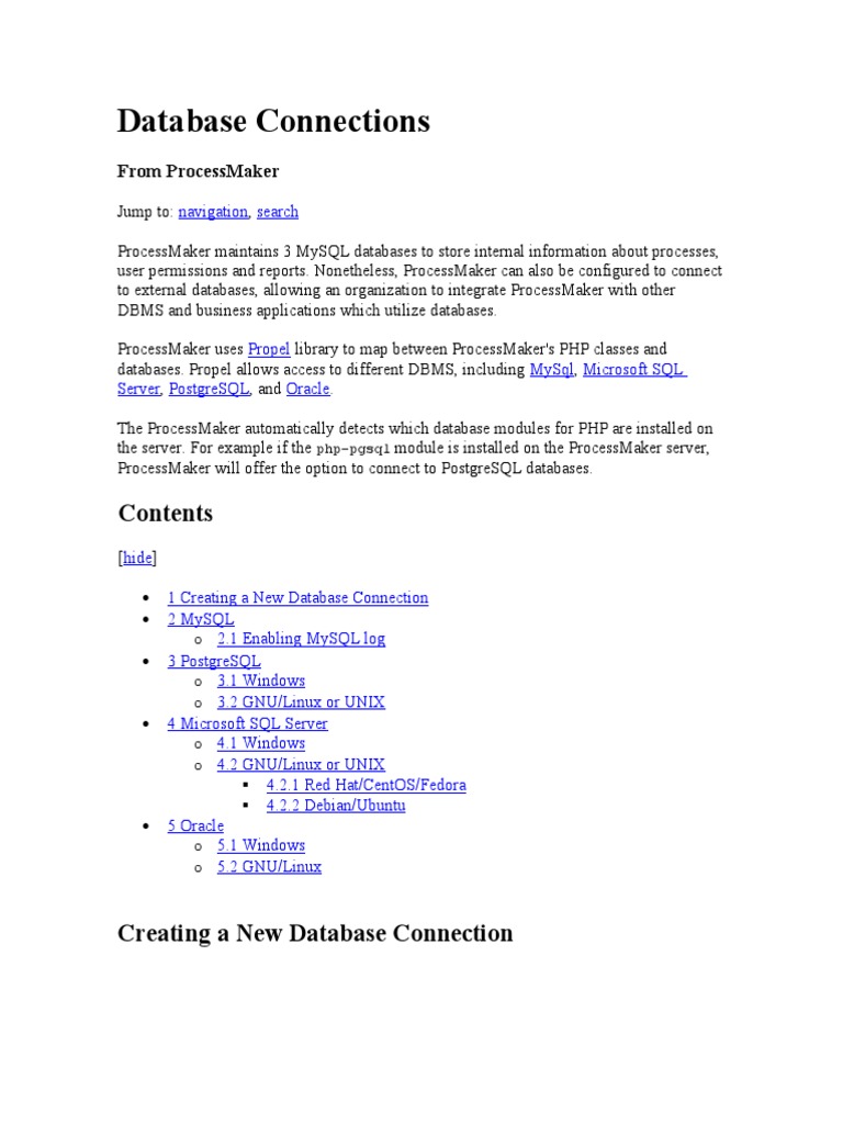 Database Connections | PDF | Databases | My Sql