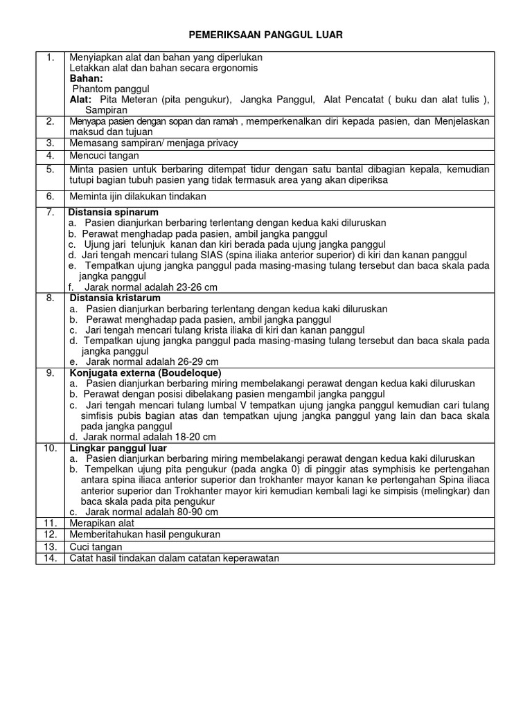 Pemeriksaan Panggul Luar | PDF