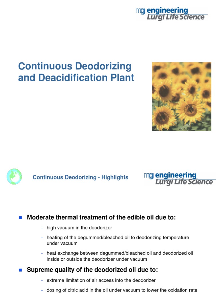 Semi-Continuous Deodorizing Process | PDF | Heat Exchanger | Oil Refinery
