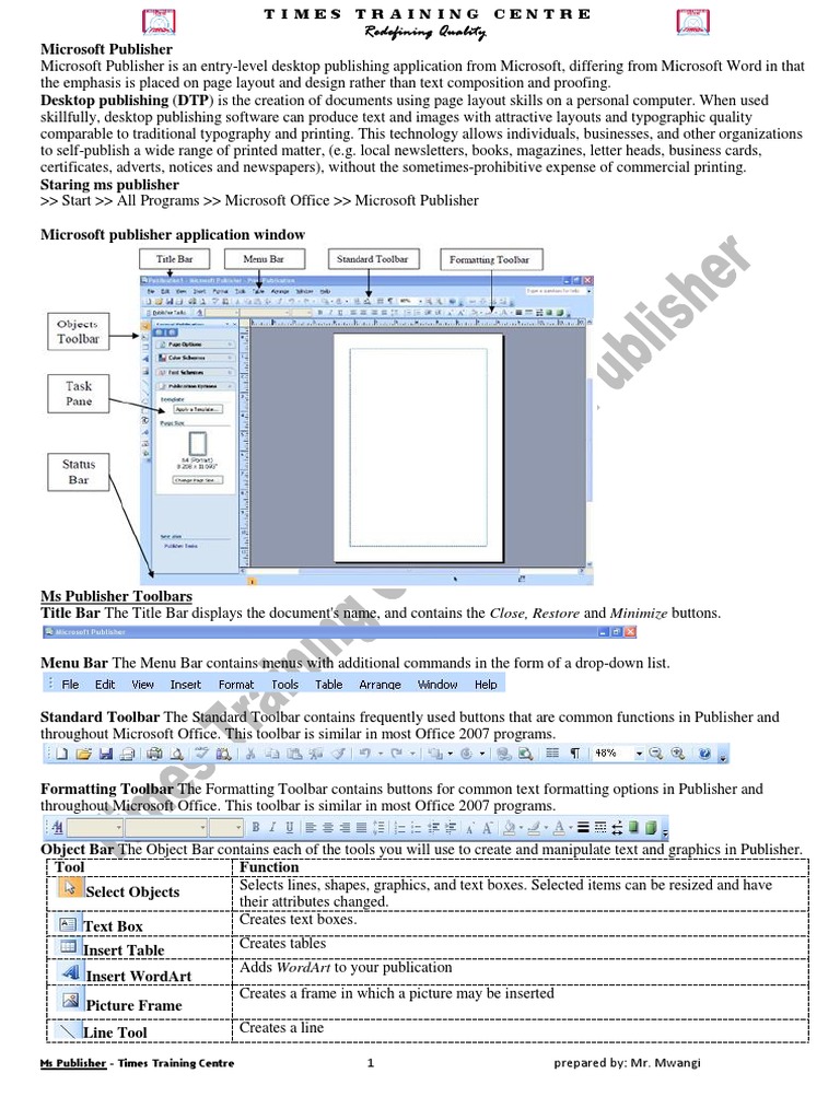 Microsoft Publisher | Graphic Design | Software