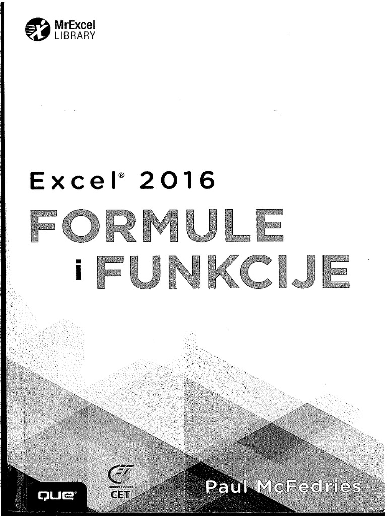 Excel 2016 Formule I Funkcije | PDF