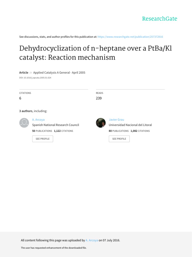 Appl Cat Al 284200585 | PDF | Catalysis | Toluene