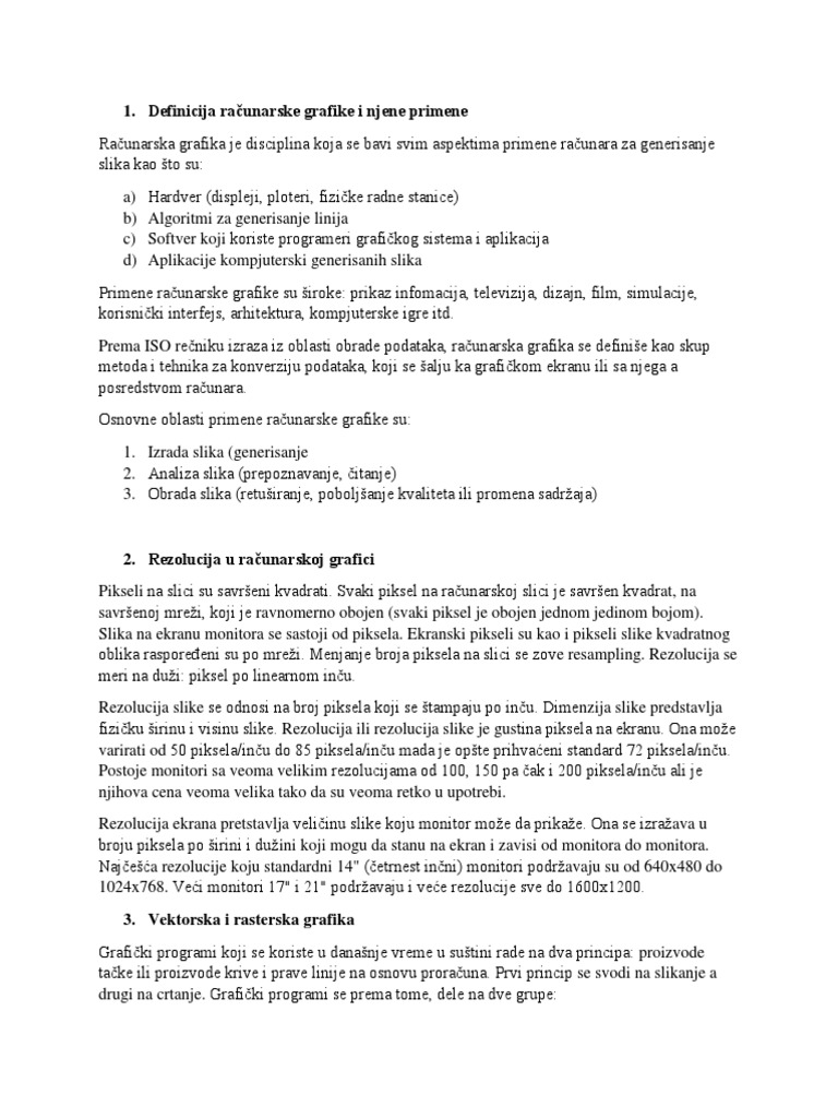 Racunarska Grafika | PDF