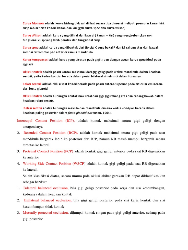 Curva Monson Adalah Kurva Bidang Oklusal Dilihat Secara Tiga Dimensi ...