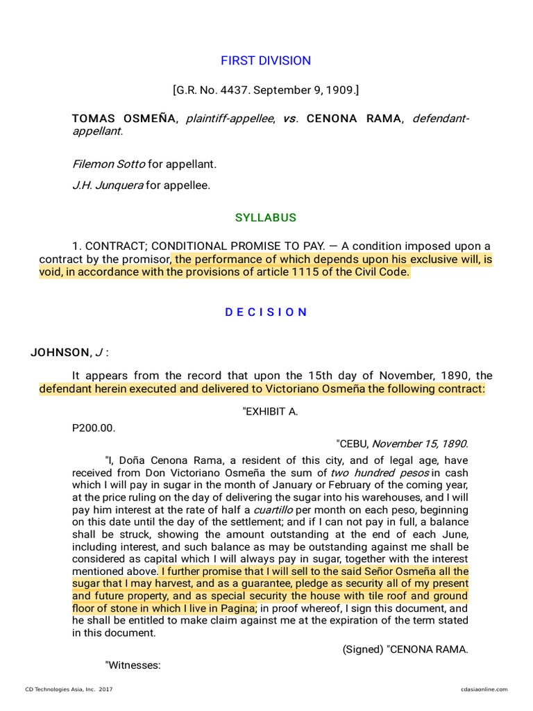 Plaintiff-Appellee Vs Vs Defendant-Appellant Filemon Sotto J.H ...