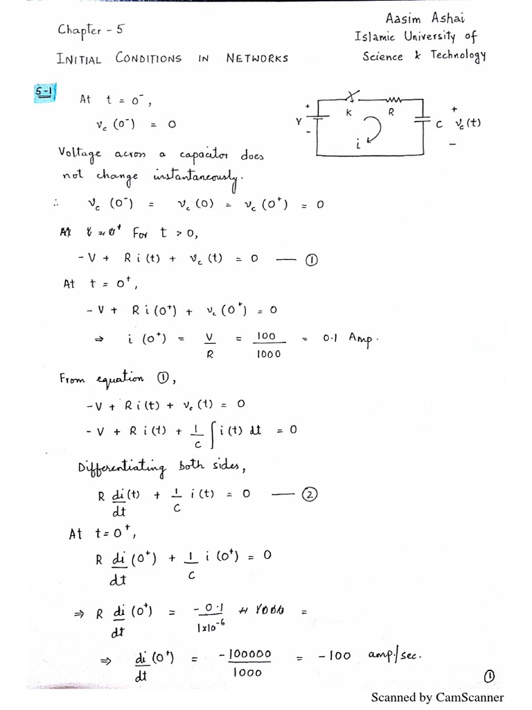Solution Manual For Network Analysis by Van Valkenburg (Chapter 5) | PDF