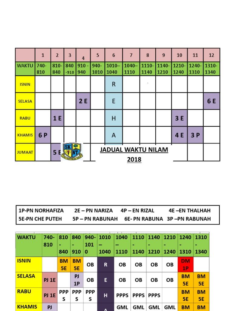 Jadual Waktu Nilam | PDF