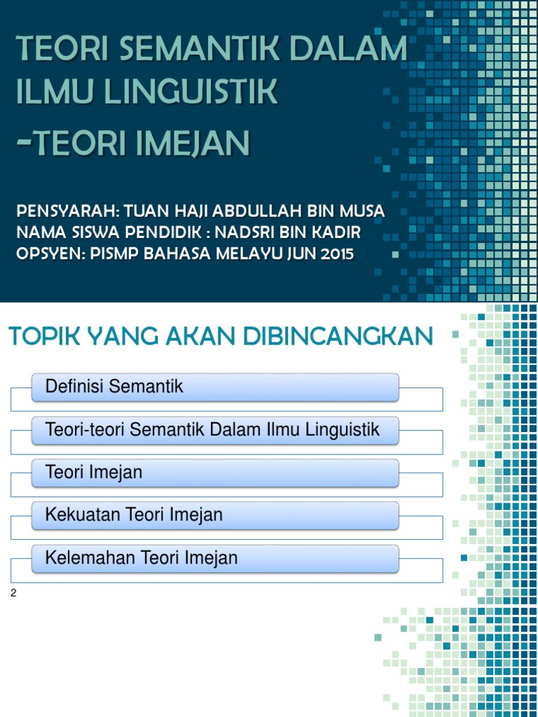 Pembentangan Teori Imejan | PDF
