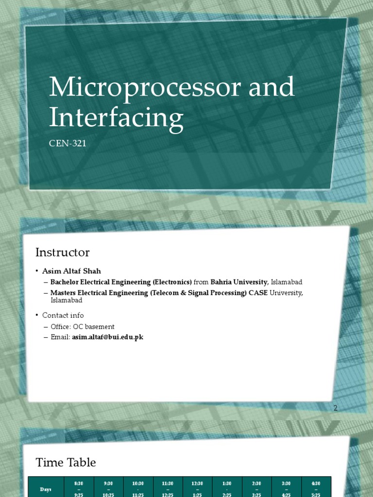 01 Introduction Microprocessor and Interface | PDF | Microcontroller | Microprocessor