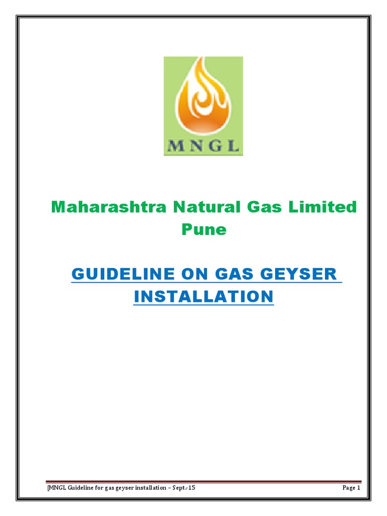 Guide Line For Gas Geyser Installation | PDF | Combustion | Ventilation ...