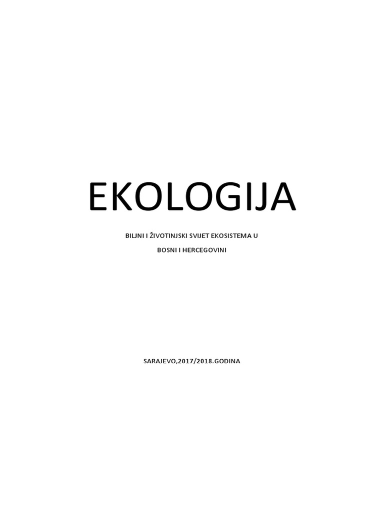 EKOLOGIJA | PDF