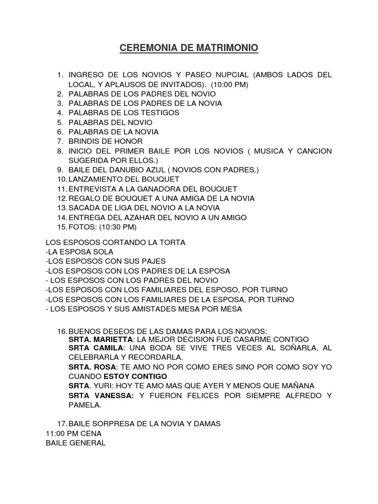 Ceremonia de Matrimonio | PDF | Matrimonio | Boda
