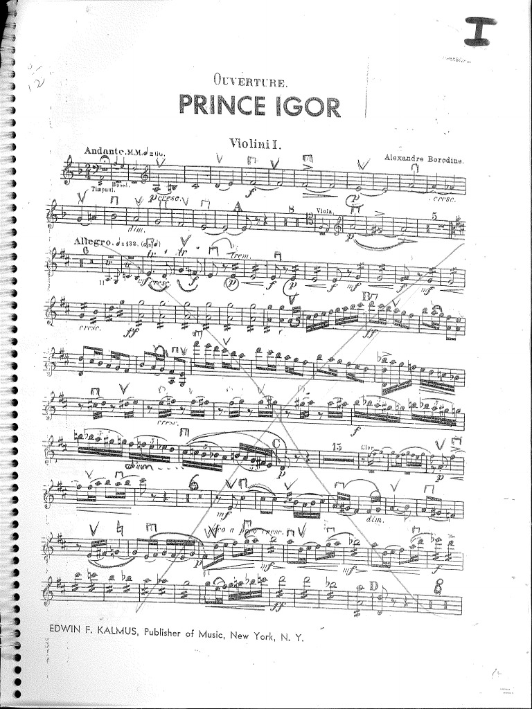 01 - Borodín - Obertura Principe Igor - V1º PDF | PDF