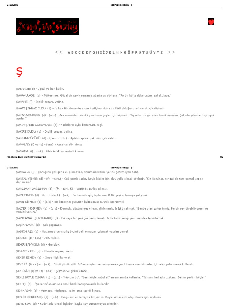 Kadin Argo Sozlugu - $ | PDF