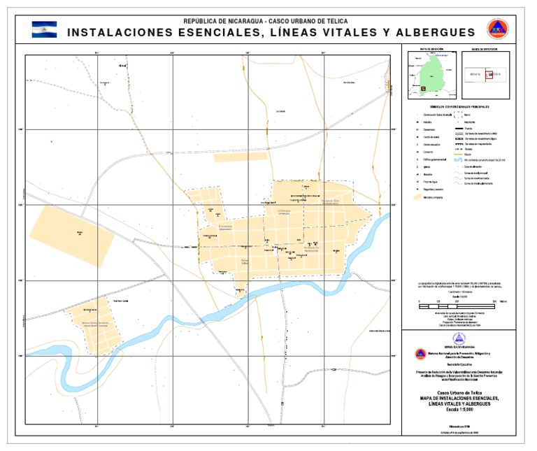 Mapa de Telica: Instalaciones y Líneas Vitales | PDF | Nicaragua ...