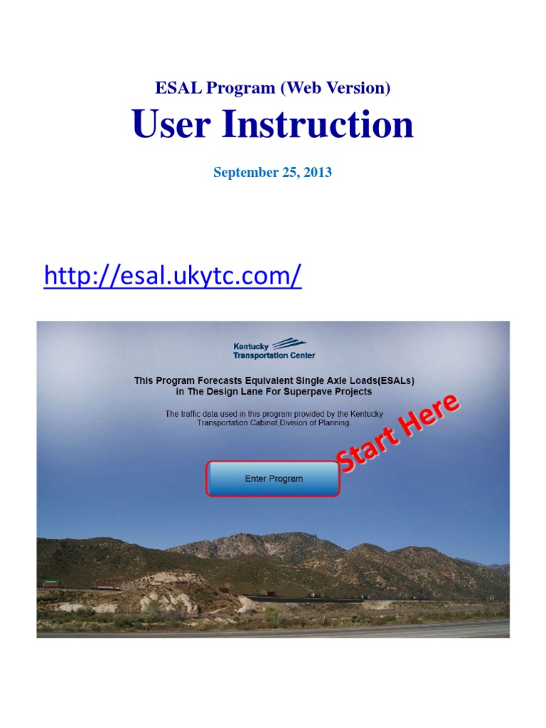 ESAL Instructions | PDF | Forecasting | Traffic