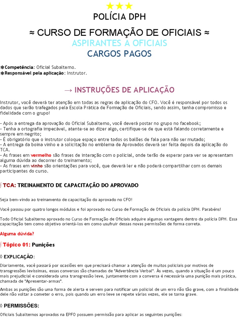 (EPFO) CFO TCA Treinamento de Capacitação Do Aprovado | PDF | Oficial ...