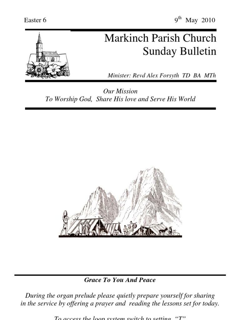 Sunday Bulletin - May 9 2010 | PDF | Hymns | Prayer