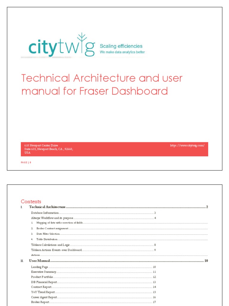 Technical and User Manual Dashboard | PDF | Chart | Databases