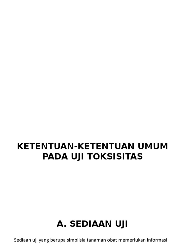 Uji Toksisitas | PDF