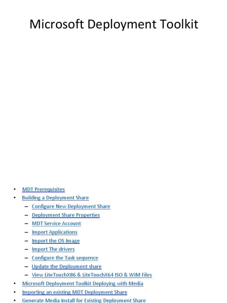 MDT HowTo | PDF | Computer File | Windows 10