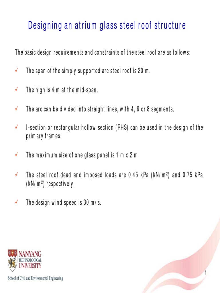 03 Steel Roof Design | PDF | Pressure | Roof