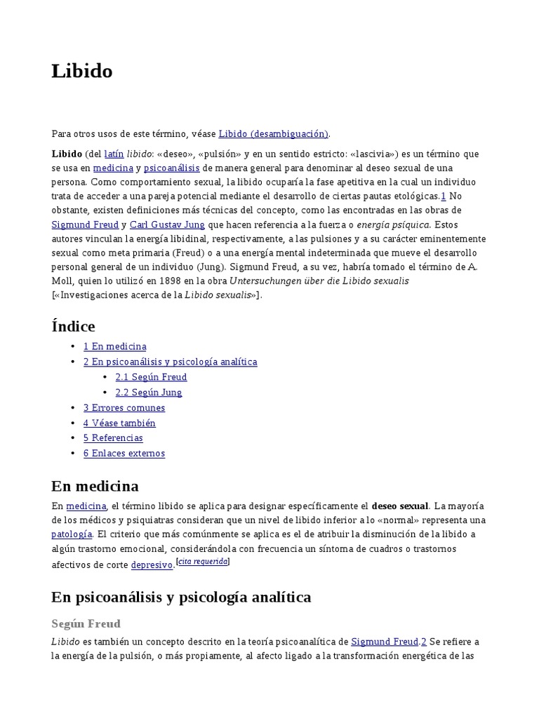 Definición y Teorías de la Libido | PDF | Libido | Psicoanálisis