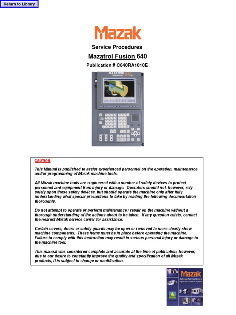 Mazatrol Fusion 640: Service Procedures | PDF | Transformer | Switch