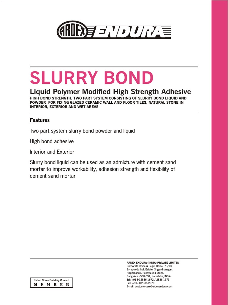 Slurry Bond | PDF | Tile | Concrete