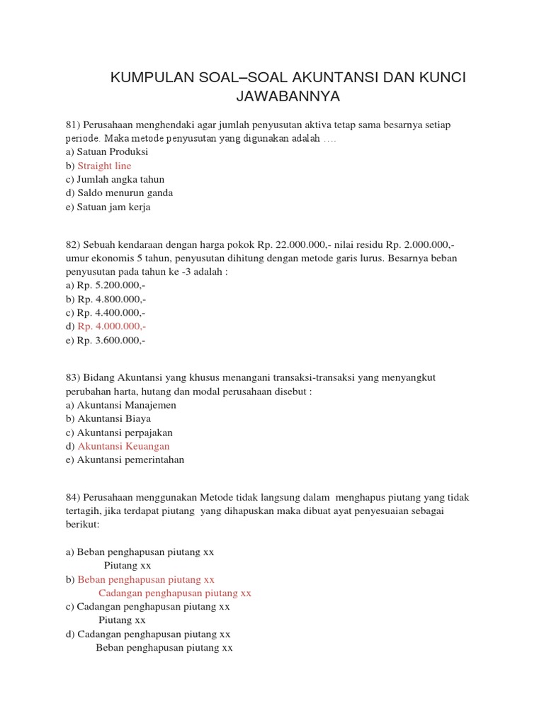 27 Contoh Soal Akuntansi Aktiva Tetap Metode Penyusutan Saldo Menurun - Berbagi Kumpulan Soal