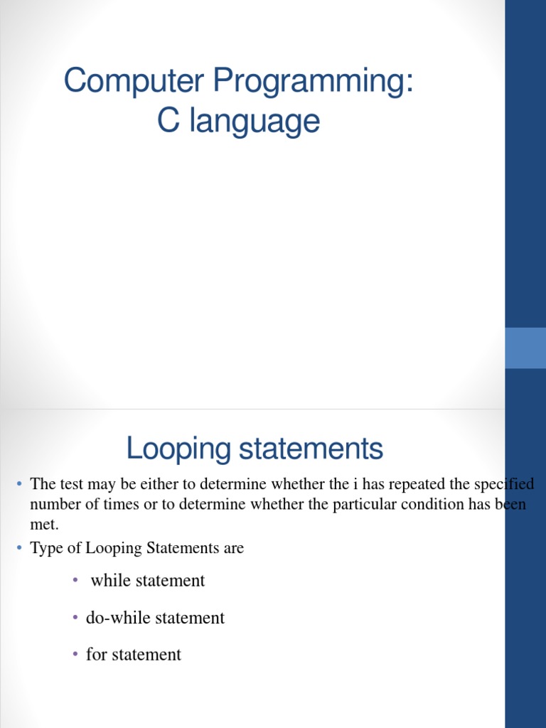 Lec Loops | PDF | Control Flow | C (Programming Language)