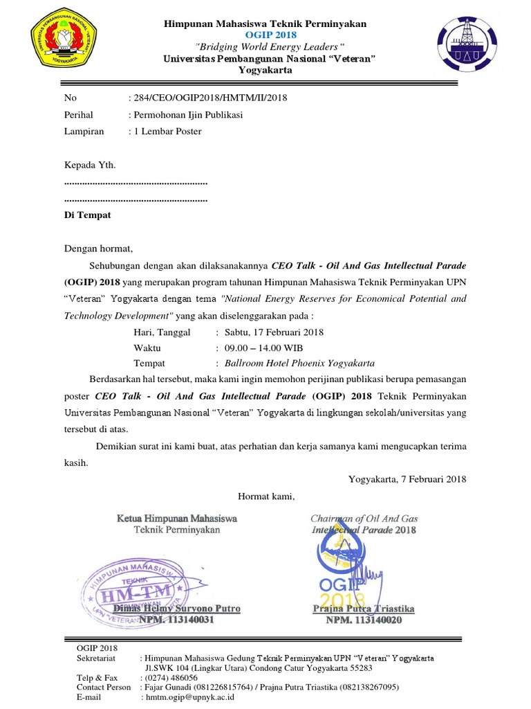 Surat Ijin Penempelan Poster | PDF