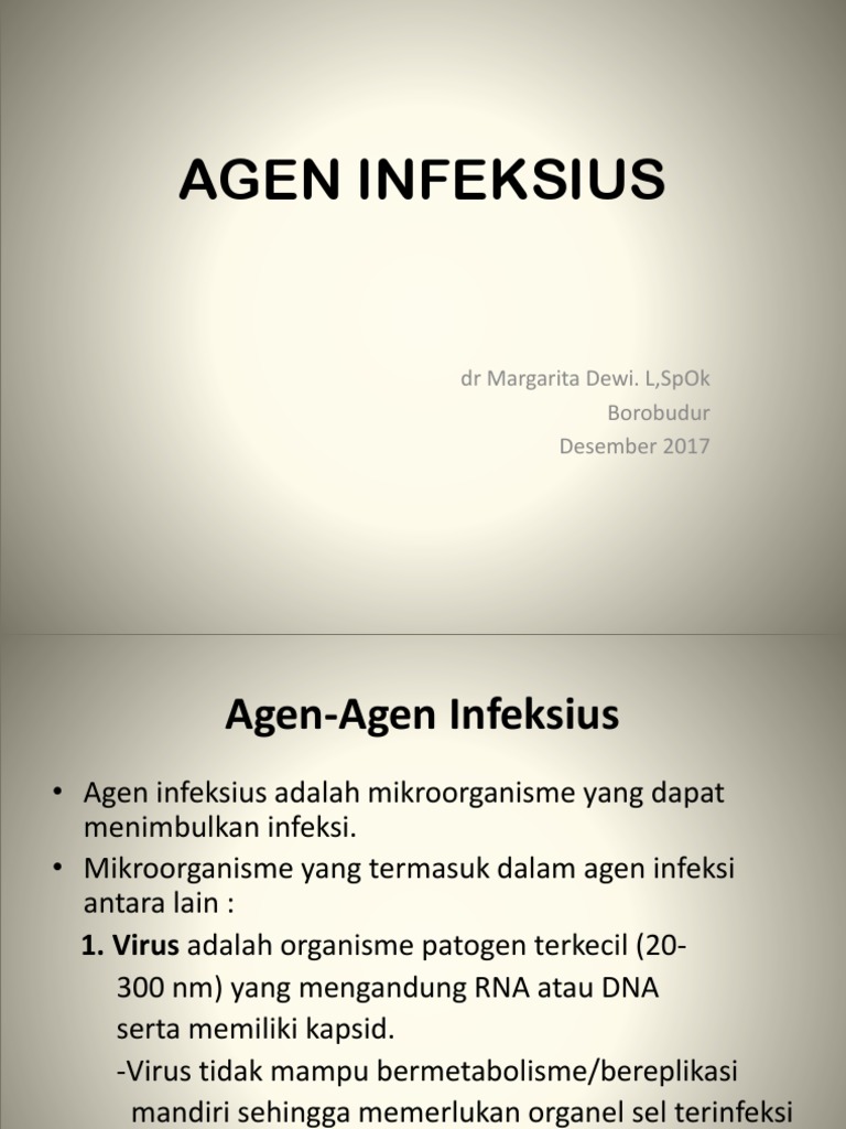 Jenis dan Proses Infeksi Agen Infeksius | PDF | Sains & Matematika