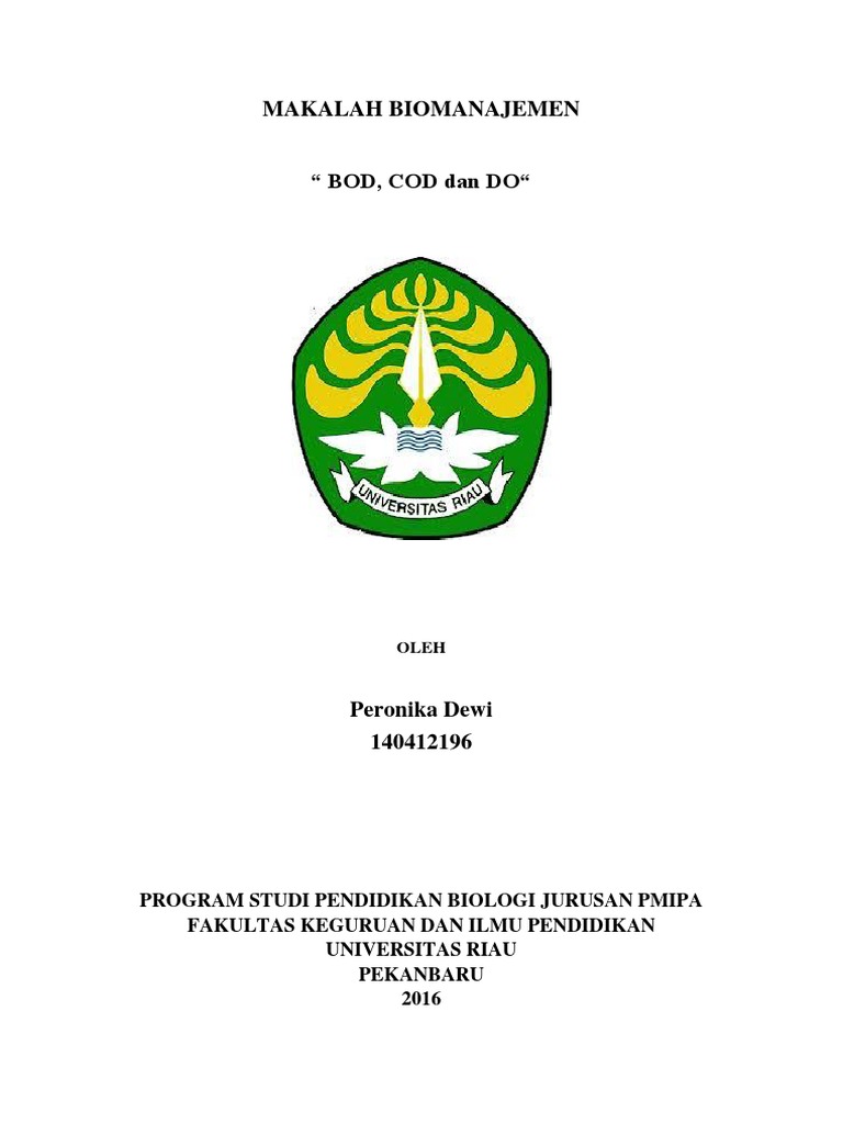 BOD, COD Dan DO | PDF