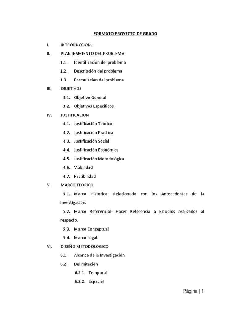 Indice de Contenidos para Proyecto de Grado | PDF | Muestreo ...