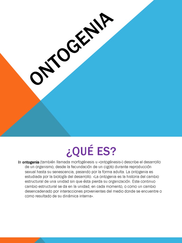 Ontogenia | PDF | Ciencias de la vida | Biologia de sistemas
