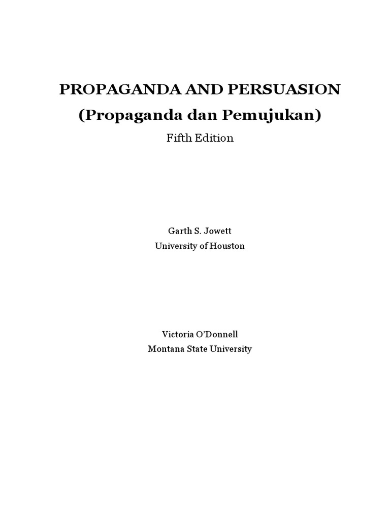 Propaganda and Persuasion | PDF