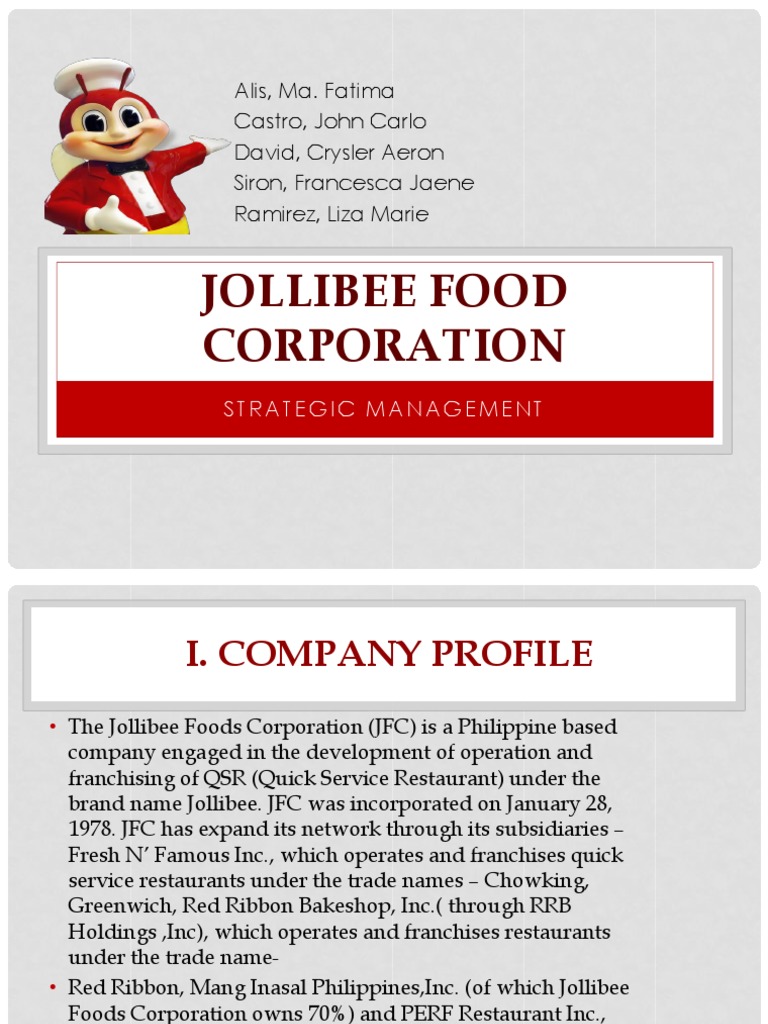 Jollibee Food Corporation | Business | Business Economics
