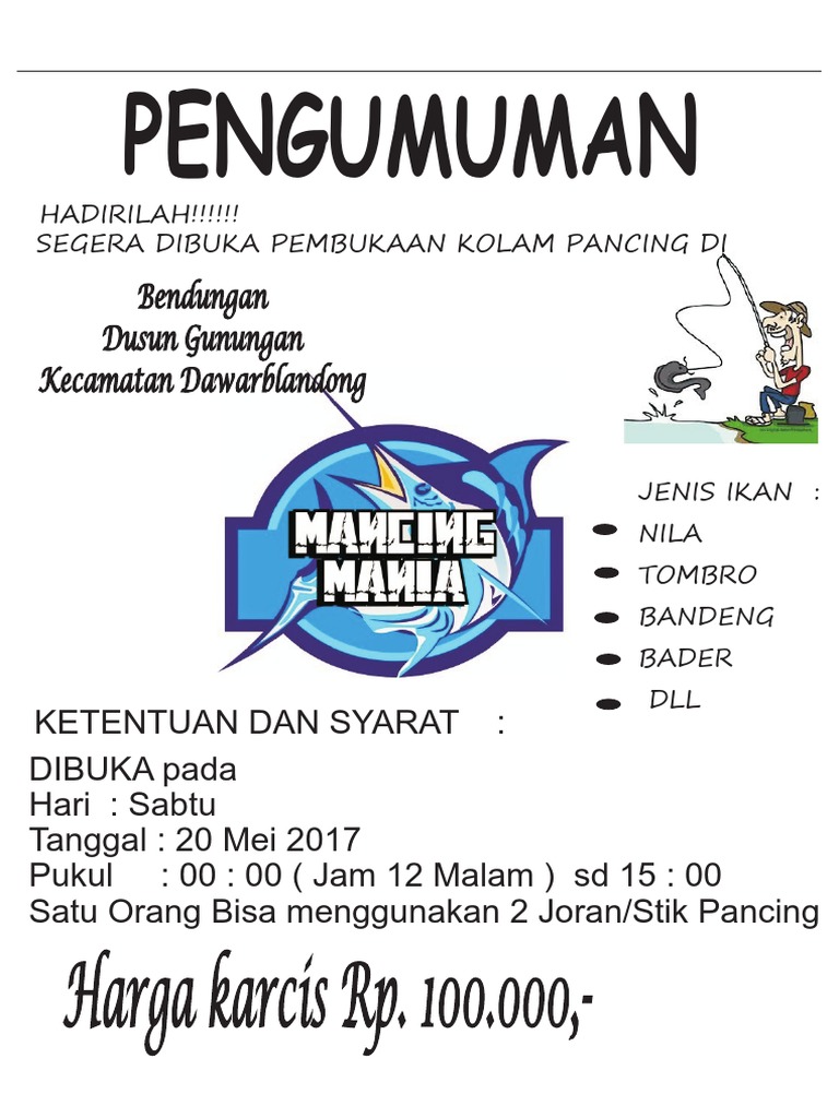 Brosur Mancing | PDF