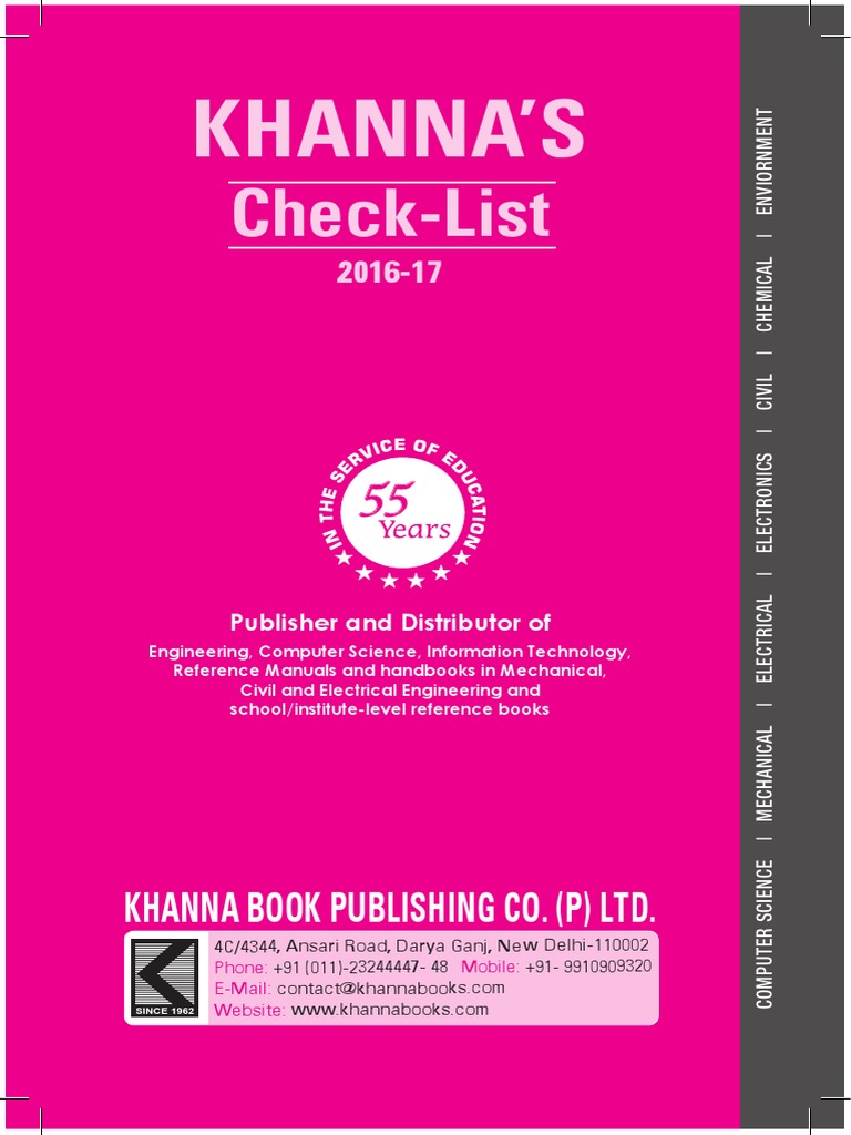 Khanna's Check-List 2017 | PDF | Computer Programming | Computing