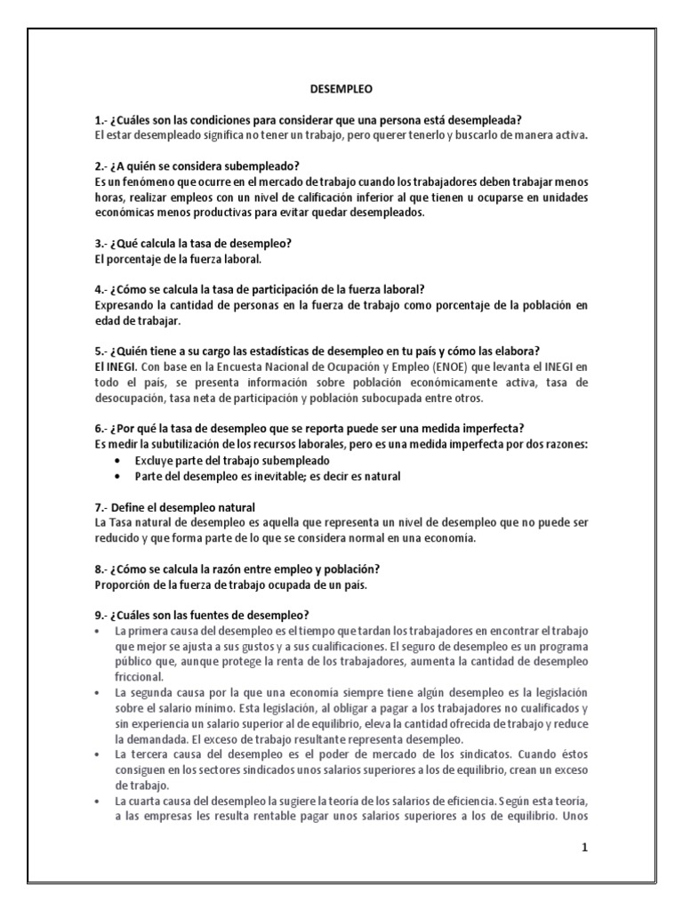 Esquema Desempleo | PDF | Desempleo | Ciencias sociales