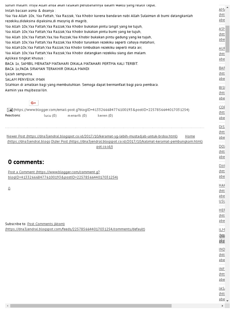 Asma & Doa Qorun Sulaiman - PDF | PDF