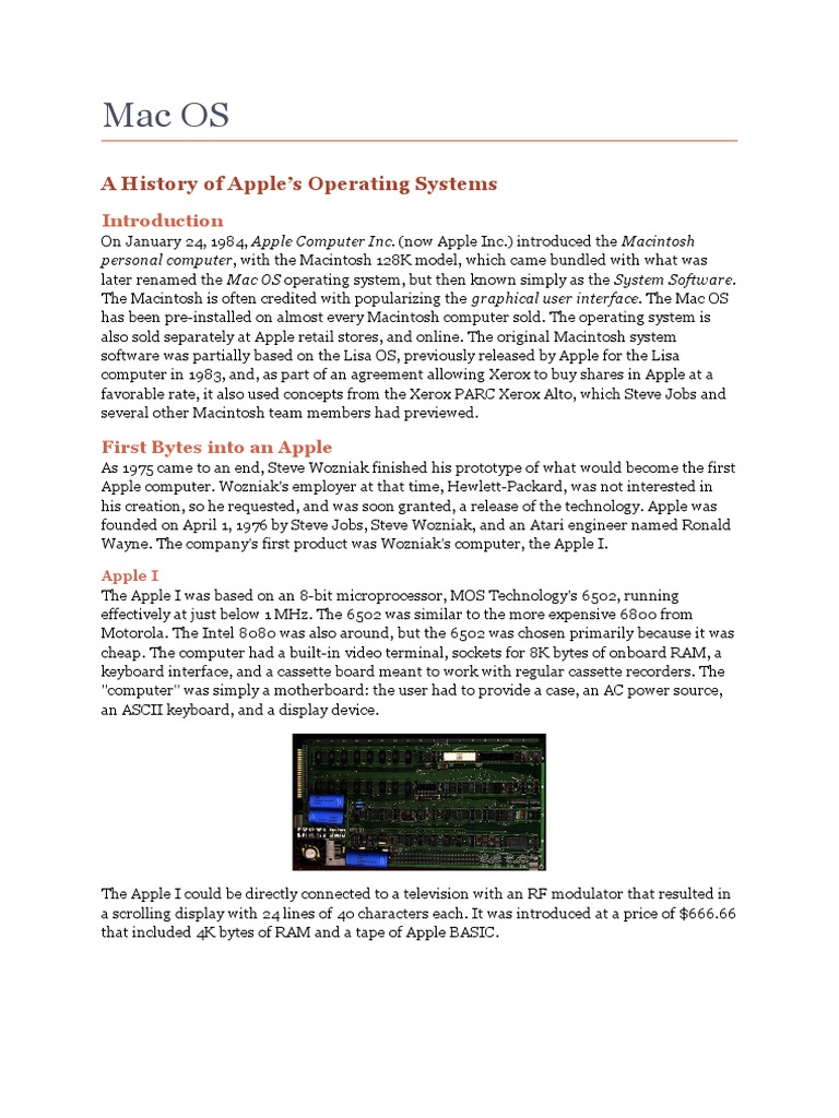 Mac OS Report | PDF | Berkeley Software Distribution | Mac Os