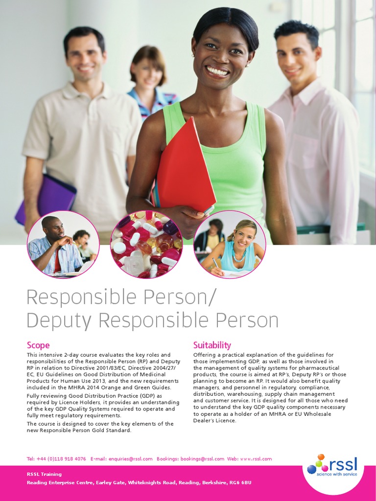 RSSL Training Responsible Person | PDF | Supply Chain | Regulatory ...