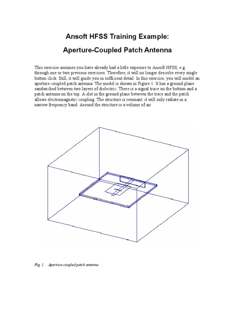Patch Antenna Modelling in HFSS | PDF | Antenna (Radio) | Electrical ...