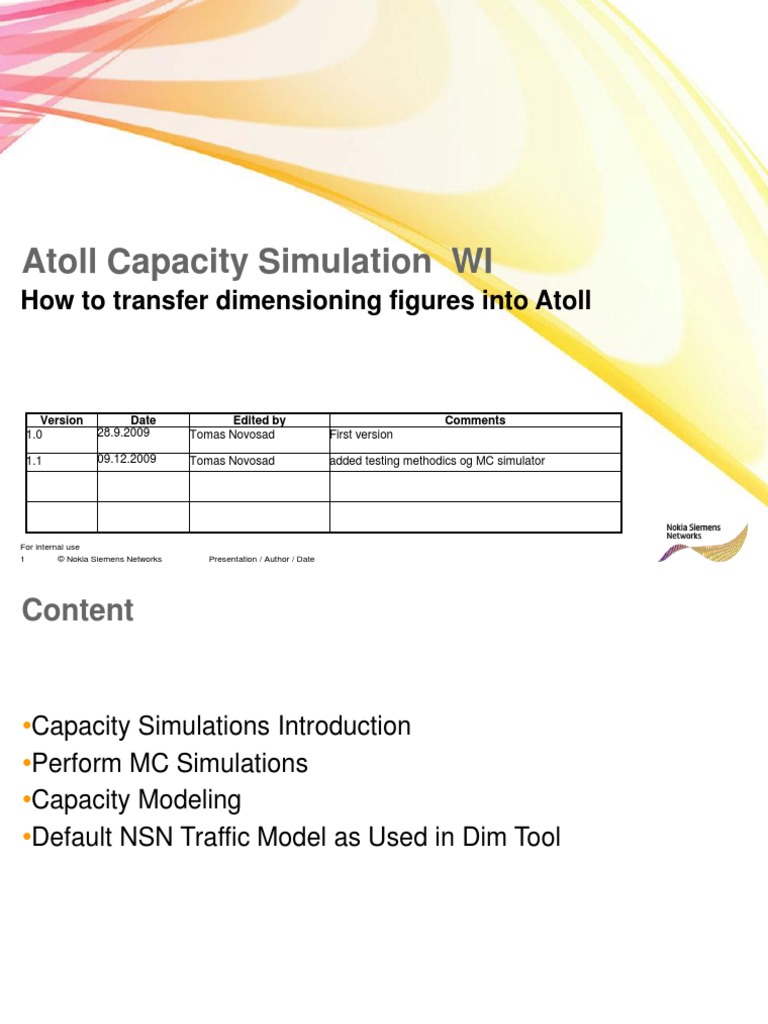 Atoll Capacity Simulation Wi | PDF | Simulation | Geographic ...