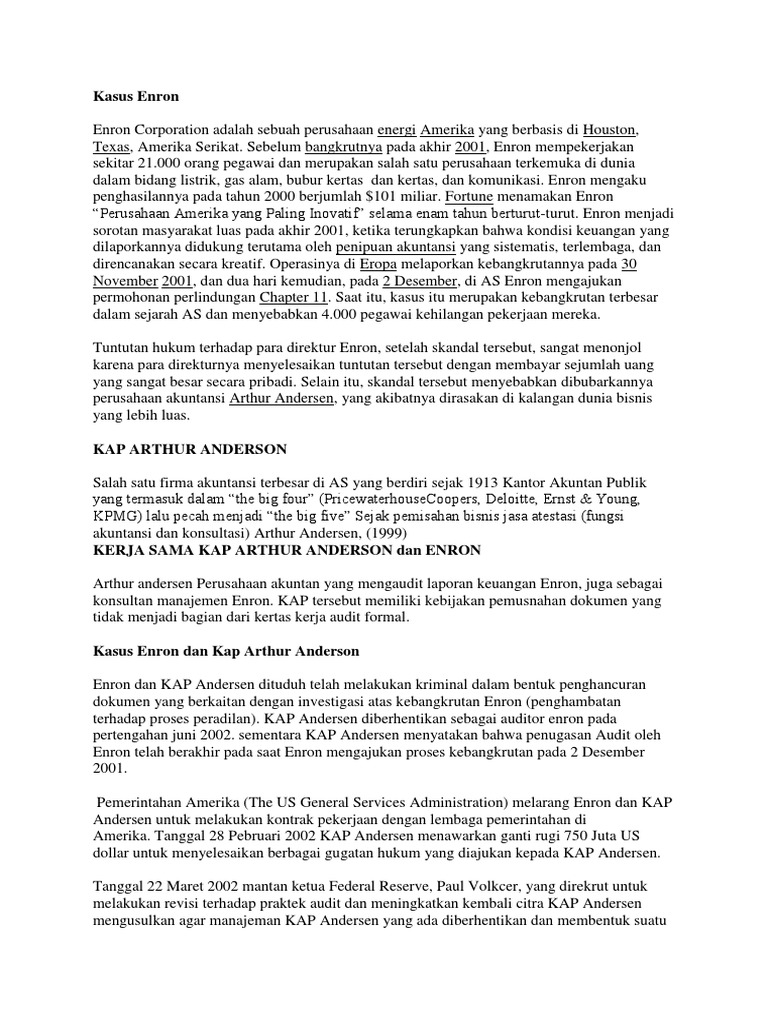 Kasus Enron | PDF