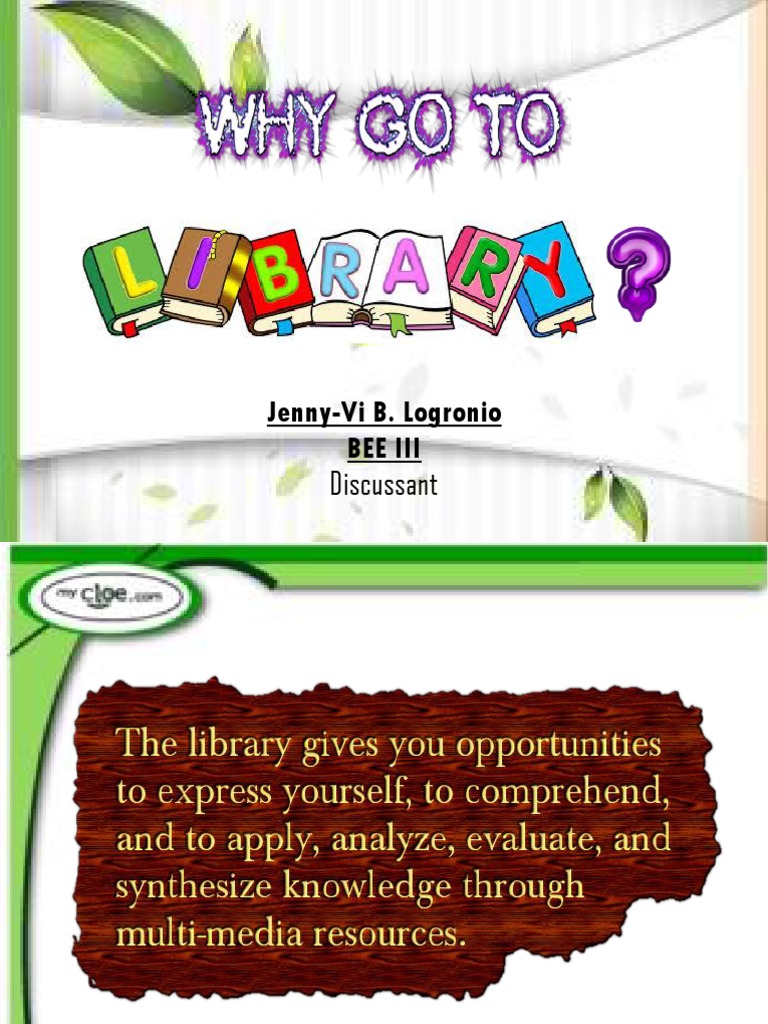 Why Go To Library REPORT | PDF