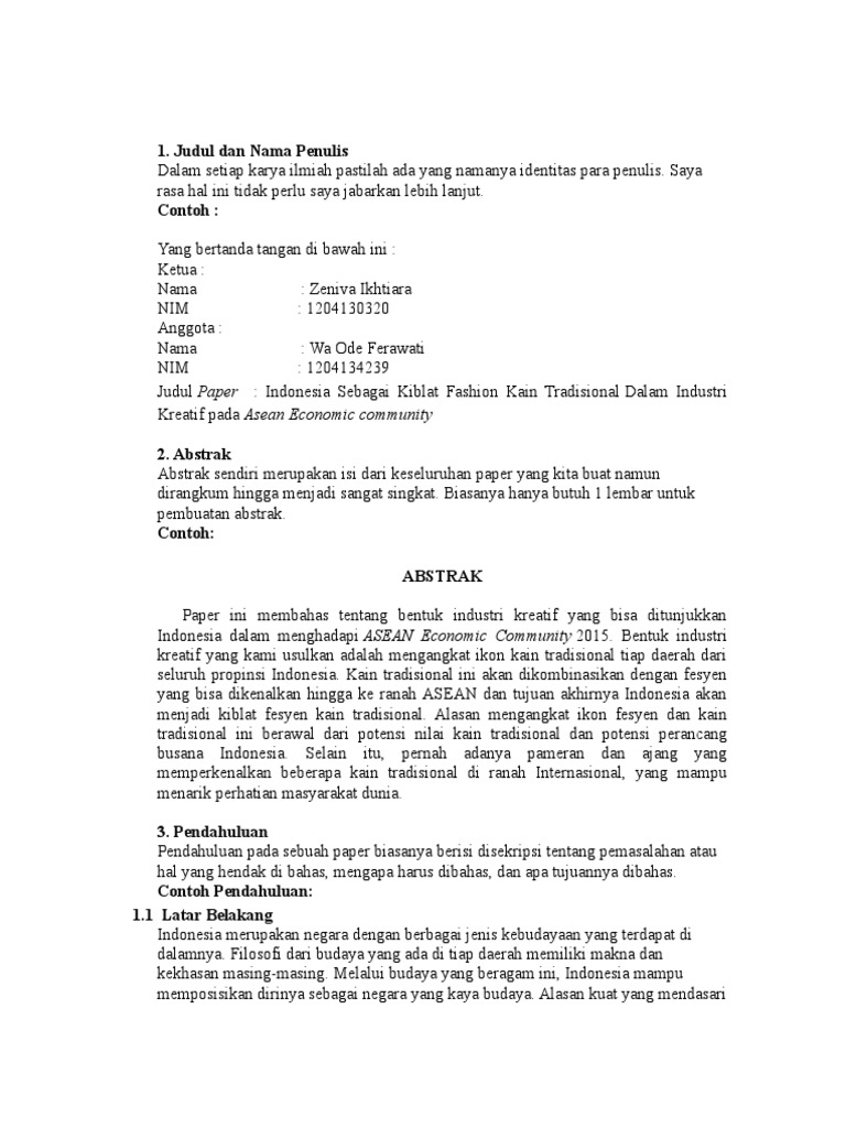 Struktur Paper | PDF